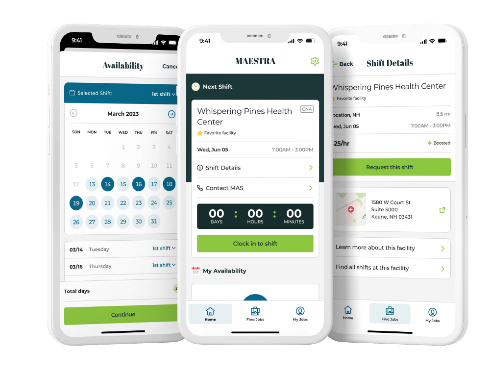 The MAS MAESTRA App - Healthcare Per Diem Shifts